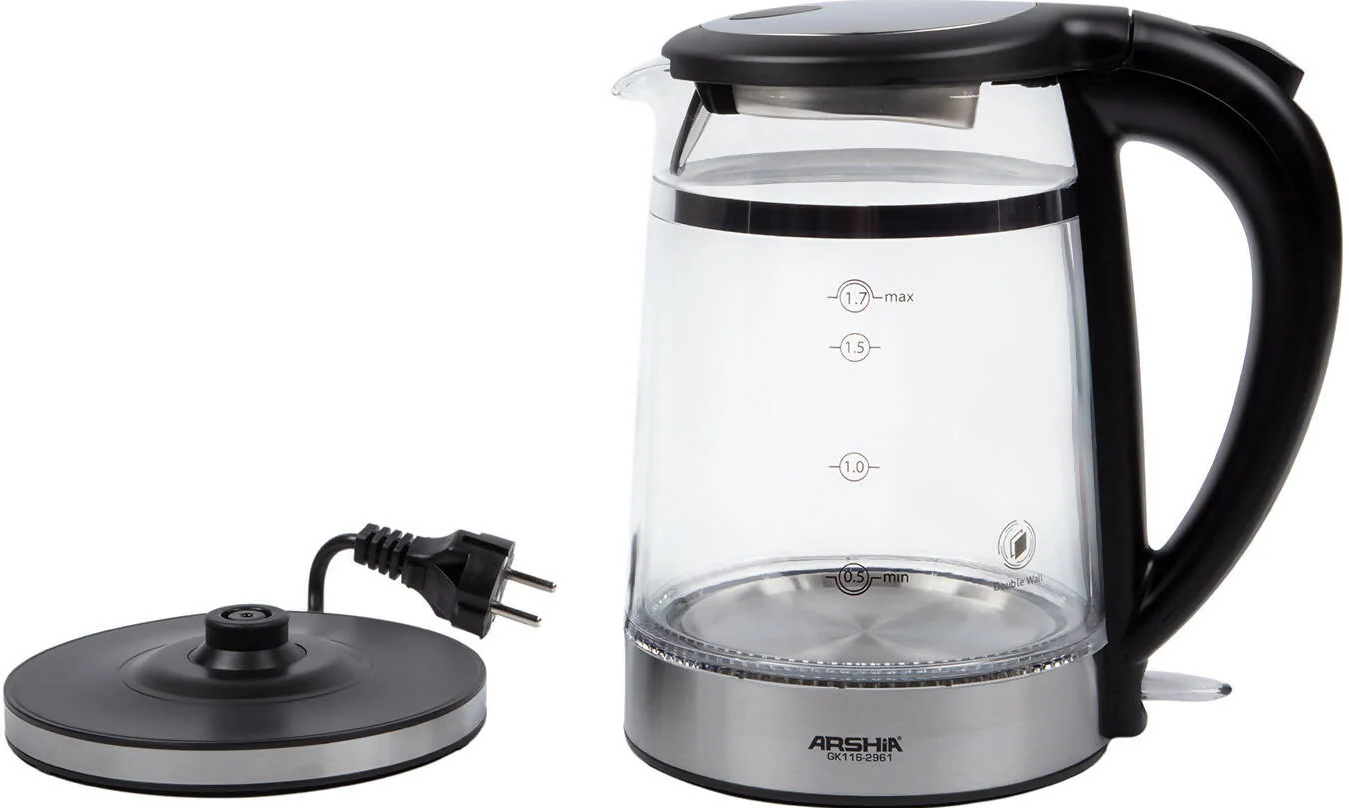 Купить Чайник Arshia GK116-2961, черный — Alif Shop