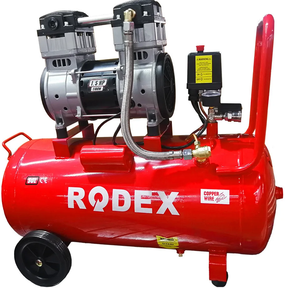 Купить Компрессор воздушный Rodex RDX7204 50л, красный — Alif Shop