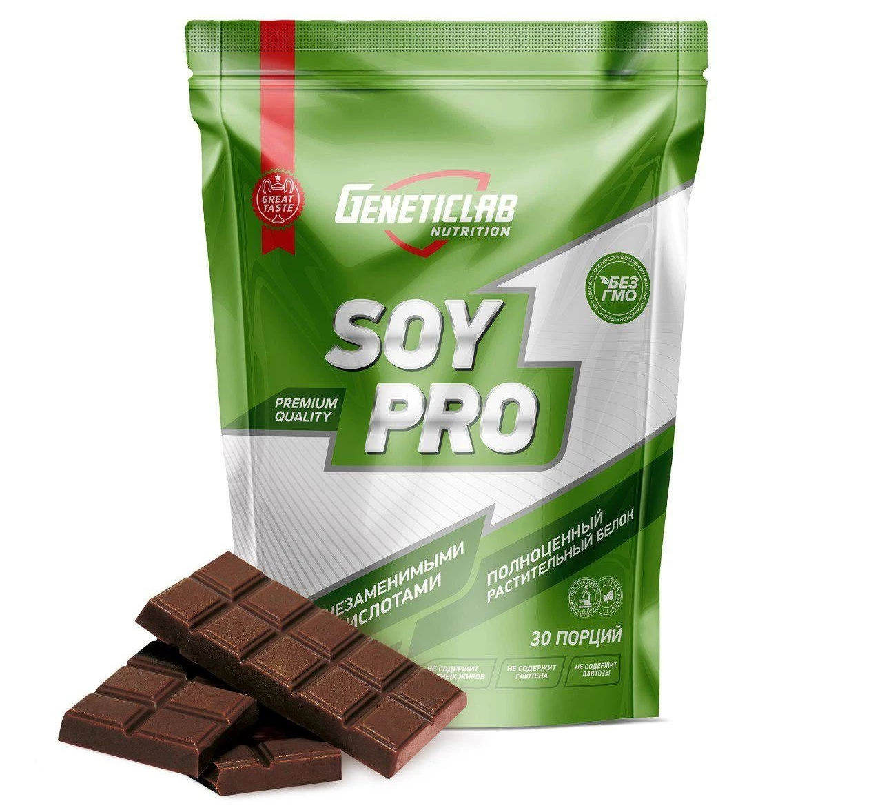 Купить Протеин GeneticLab Nutrition Soy Pro 900 г, шоколад — Alif Shop