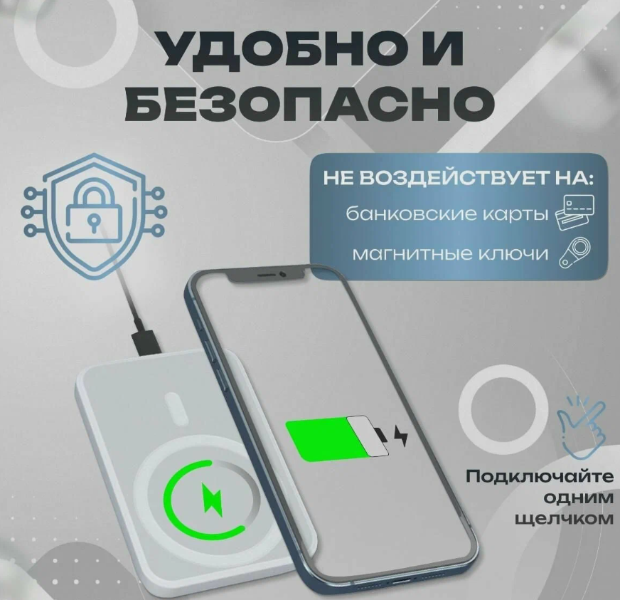 Купить Внешний аккумулятор MagSafe Battery Pack 10000 мАч, белый — Alif ...