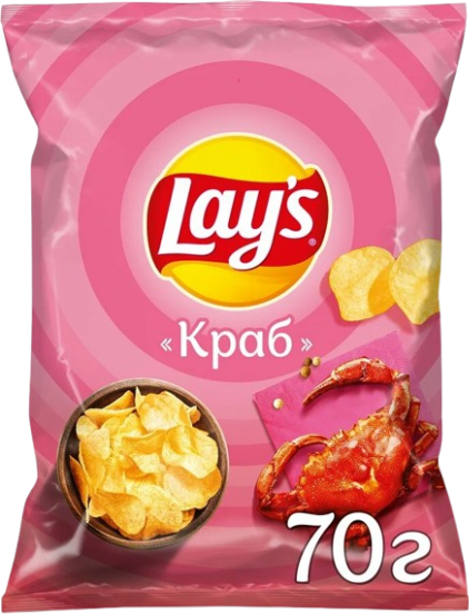 Купить Чипсы Картофельные Lay's Краб, 70 гр — Alif Shop