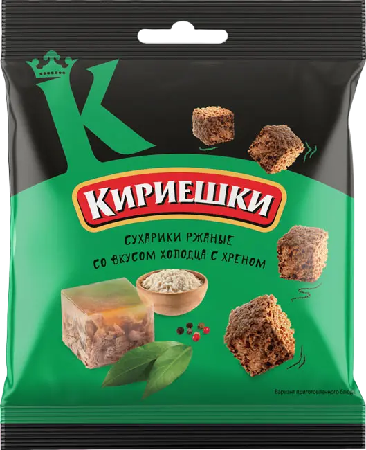 Купить Сухарики Кириешки со вкусом "Холодец с хреном", 40 г — Alif Shop