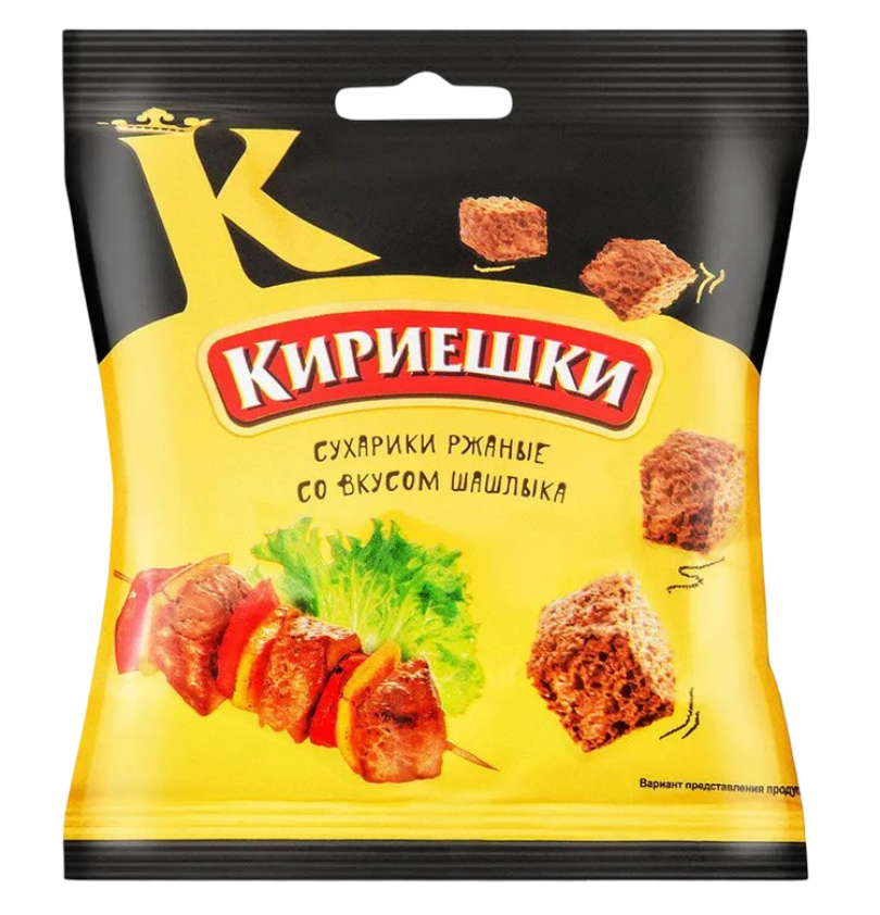 Купить Сухарики Кириешки со вкусом "Шашлык", 40 г — Alif Shop