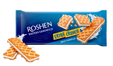 Купить Вафли Roshen Wafers Sandwich Crunch Milk Vanilla, 142 г — Alif Shop