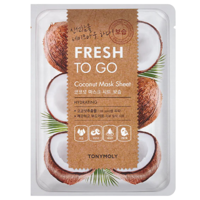 Купить Тканевая маска для лица Tony Moly с кокосом Fresh To Go, 20 мл ...